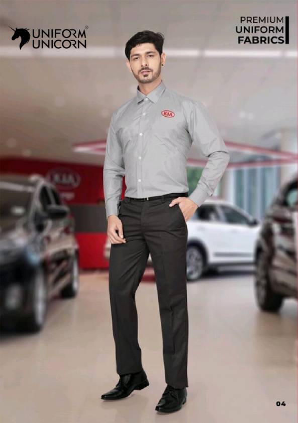 Kia Motors Sales Staff Uniform With Grey Shirt And Black Pant in Surat